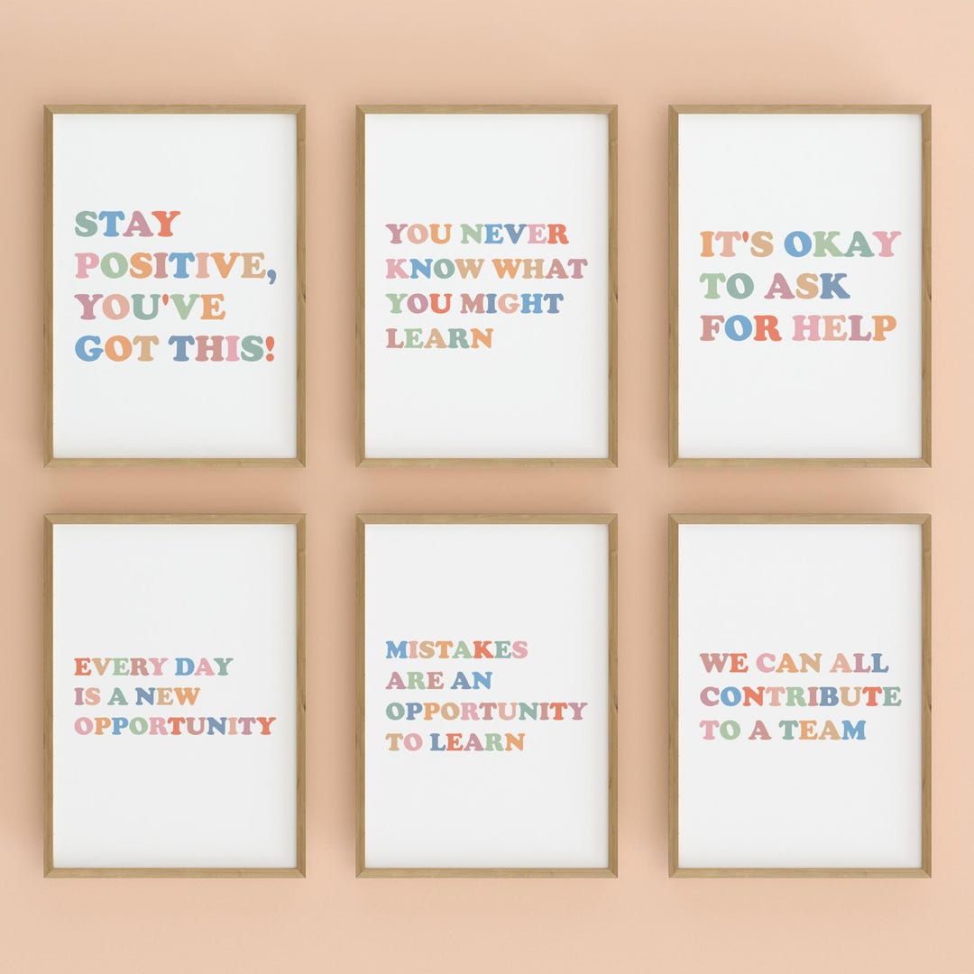 Classroom Posters 6 Pack Bundle, Positive Classroom Posters for ...