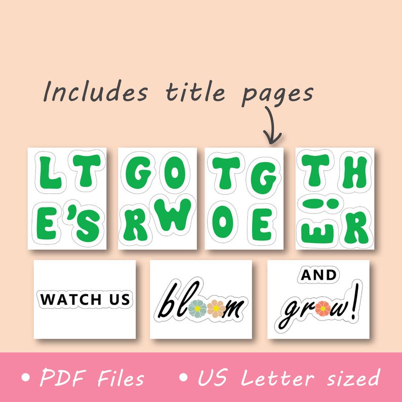 Lets Grow Together Bulletin Board, Printable Grow Together Bulletin ...
