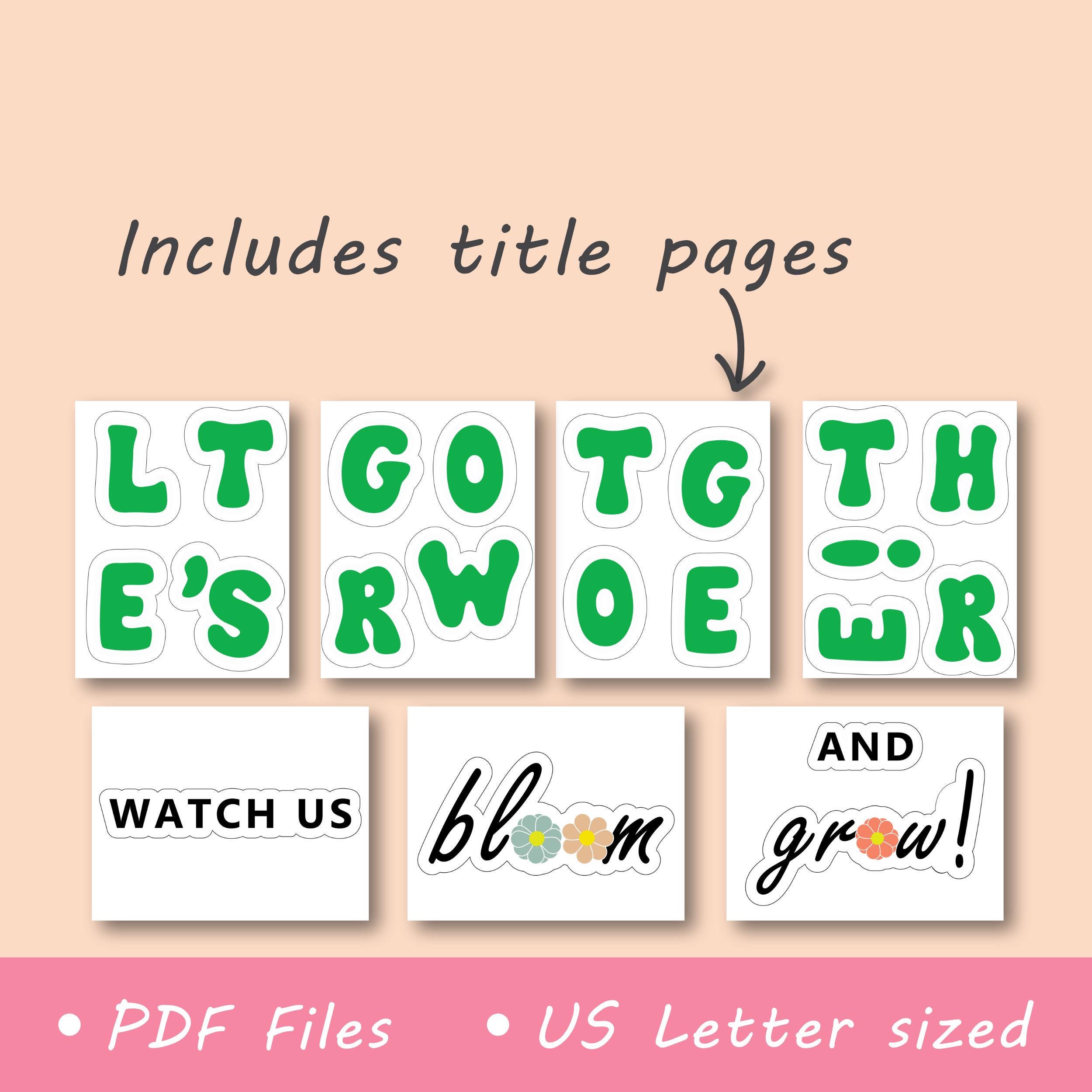 Lets Grow Together Bulletin Board, Printable Grow Together Bulletin ...