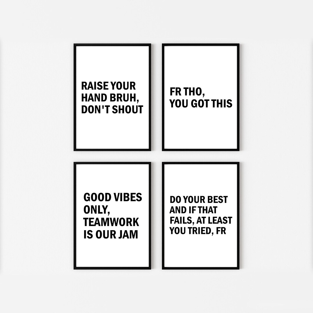 Classroom Slang Poster Bundle 4 Set Middle School Funny Slang Posters ...