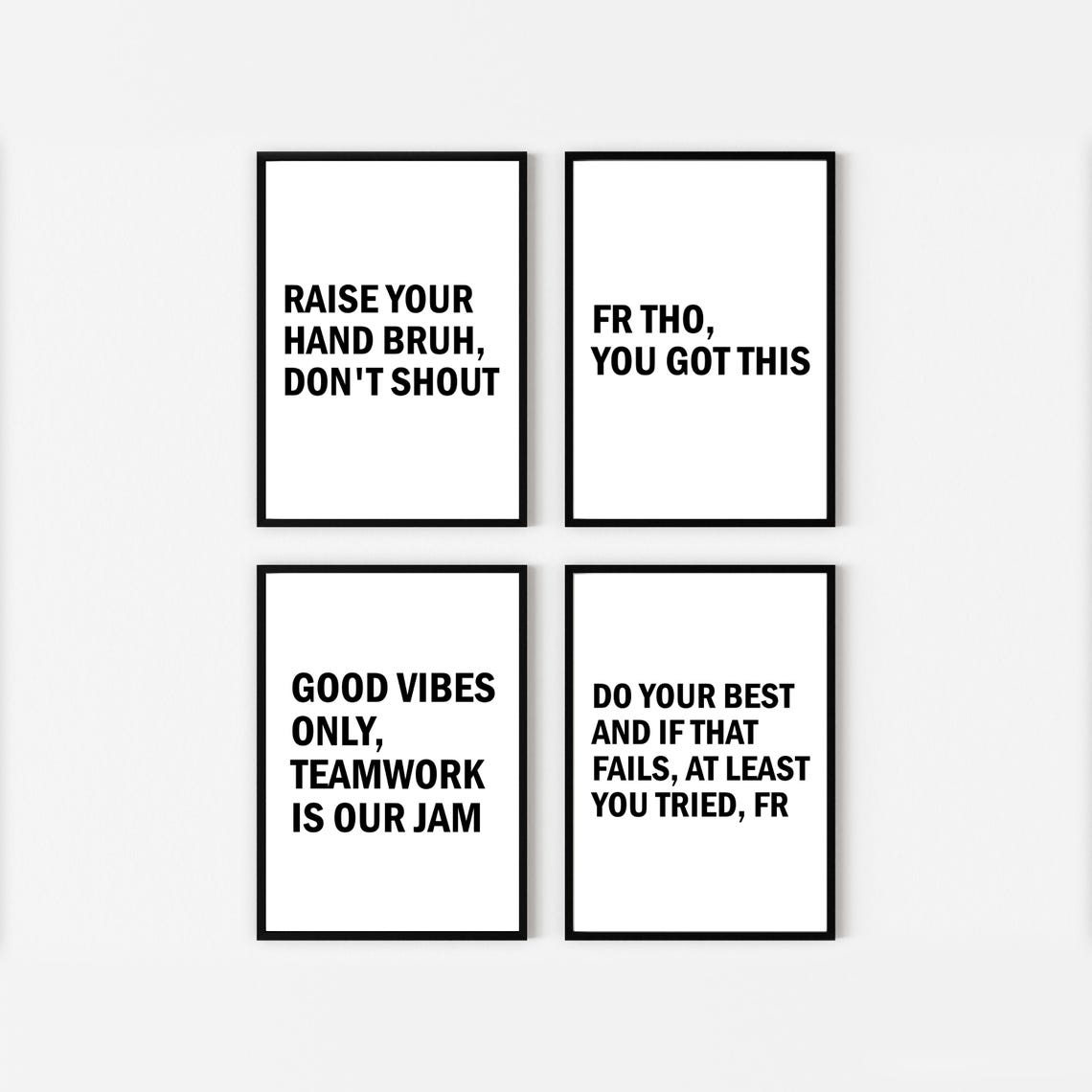 Classroom Slang Poster Bundle 4 Set Middle School Funny Slang Posters ...