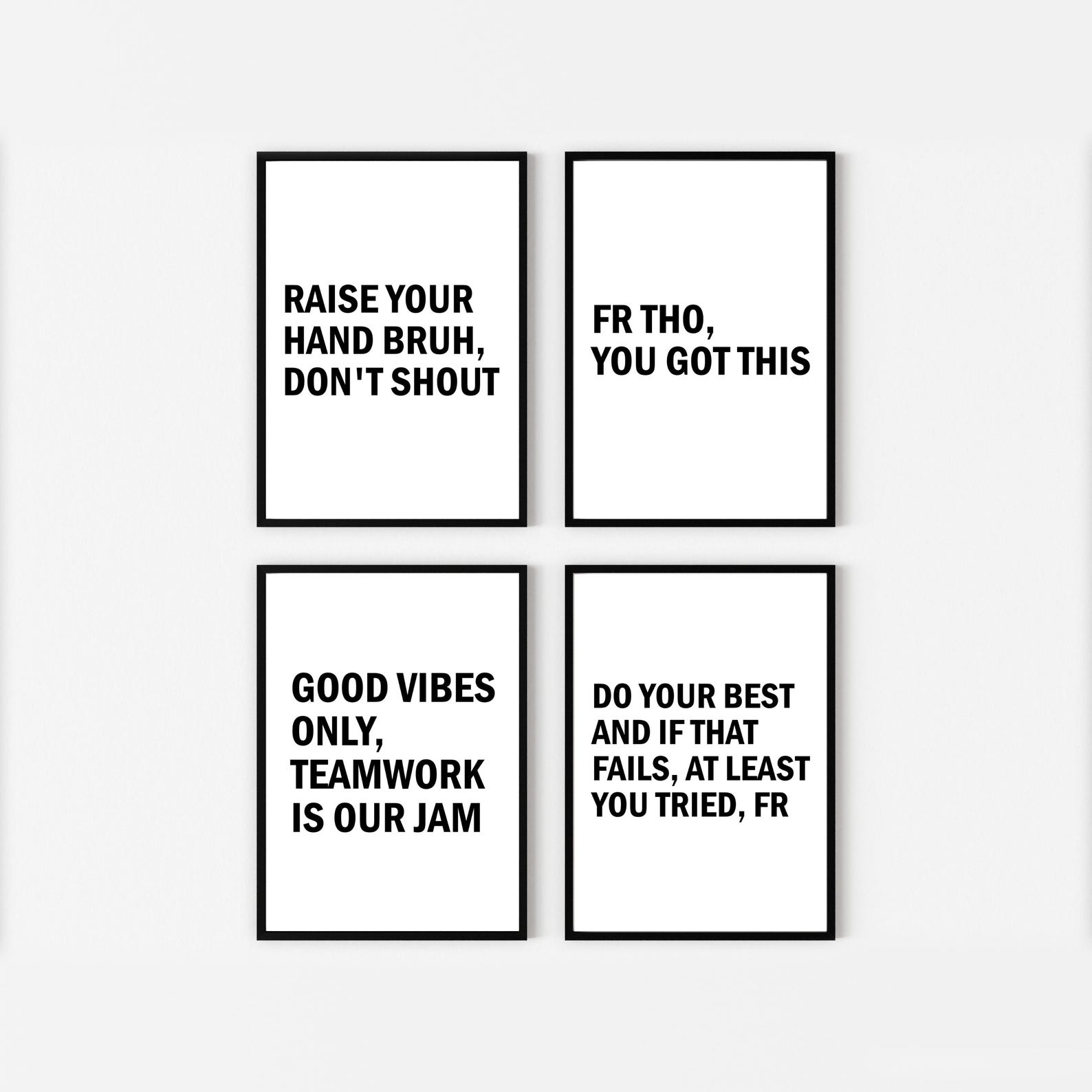 Classroom Slang Poster Bundle 4 Set Middle School Funny Slang Posters ...