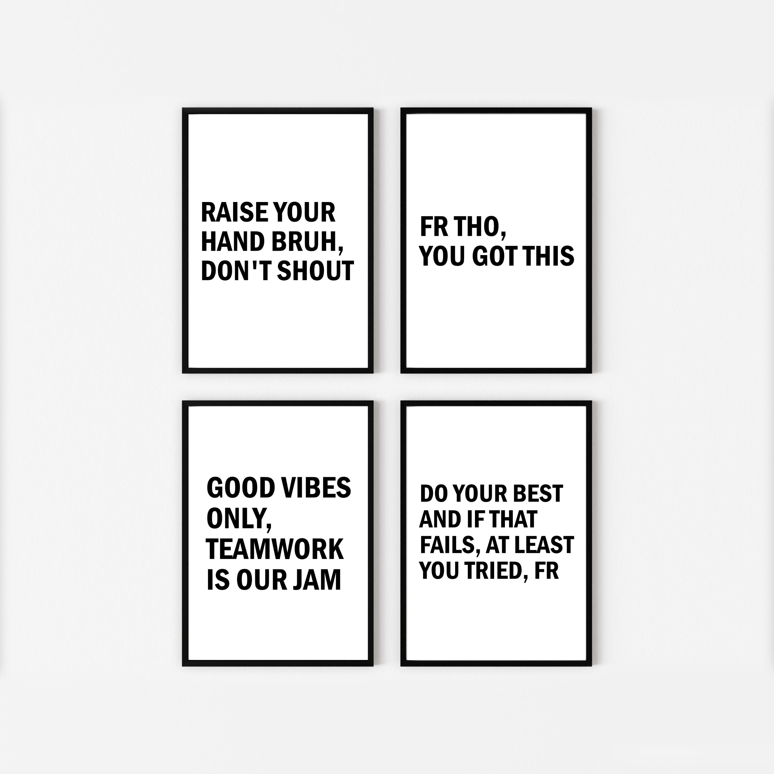 Classroom Slang Poster Bundle 4 Set Middle School Funny Slang Posters ...