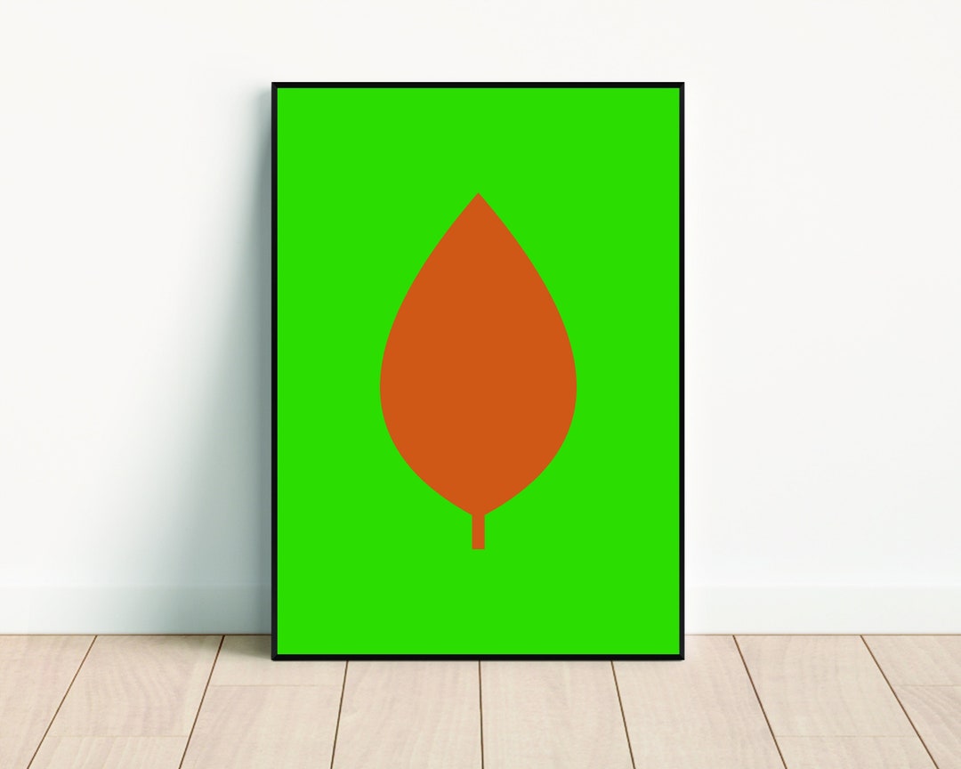 Printable Leaf Art Nature Cutout Modern Decor - Etsy