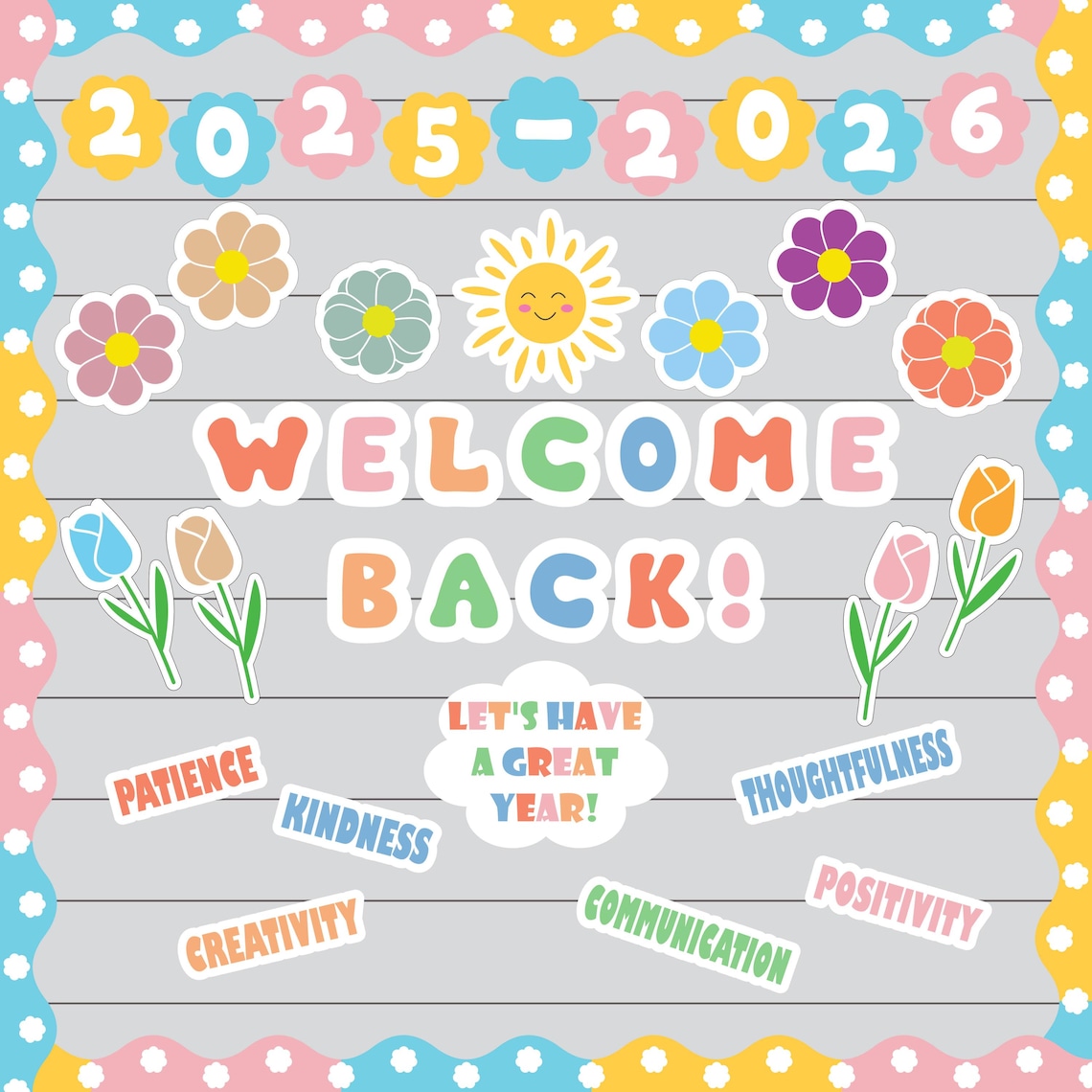 Back to School Bulletin Board 2025-2026, Printable Back to School ...