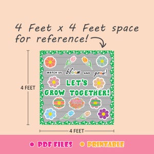 Lets Grow Together Bulletin Board, Printable Grow Together Bulletin ...