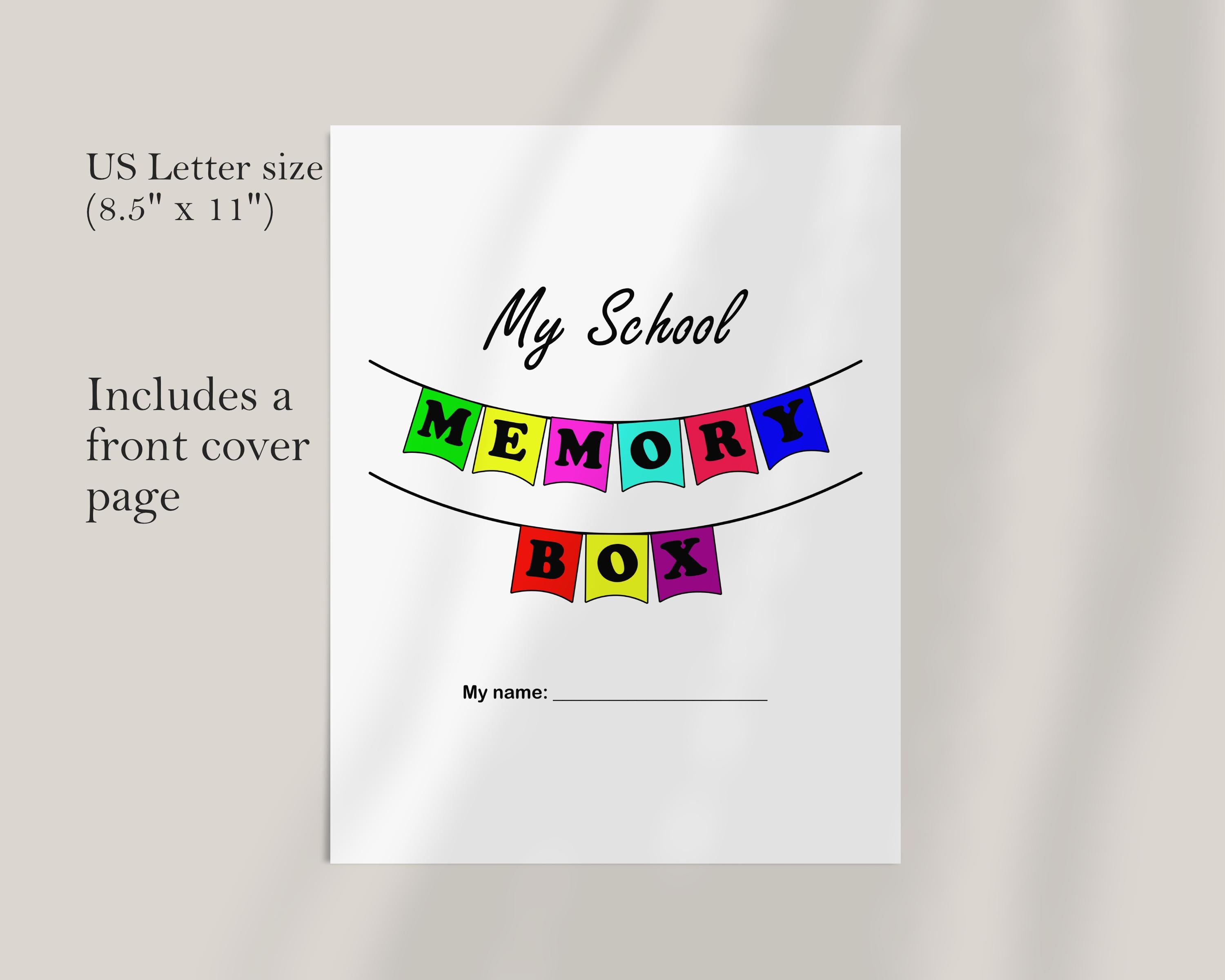 School Memory Box Kit Printable Diy Memory Box Kit Memory Box for ...