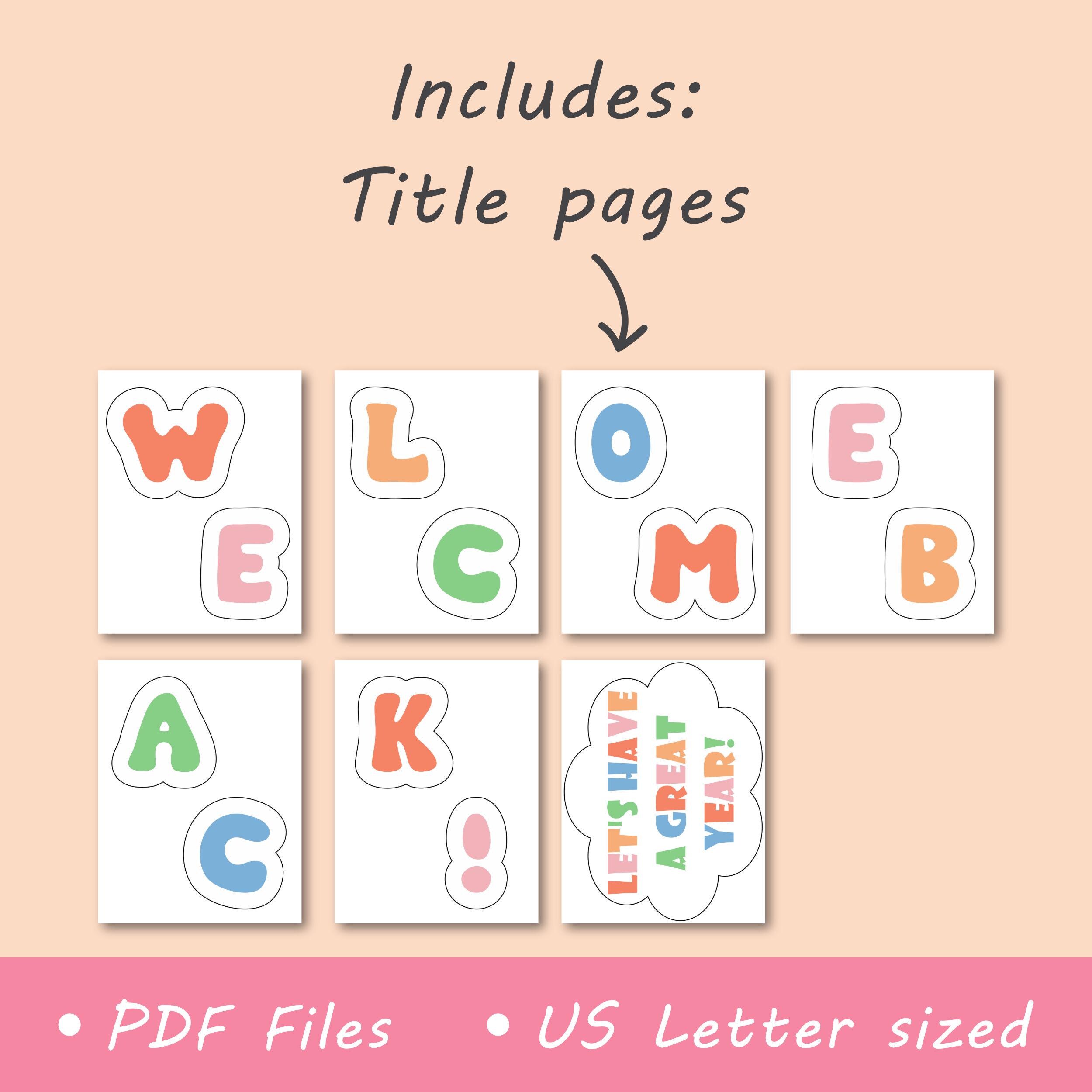 Back to School Bulletin Board 2025-2026, Printable Back to School ...