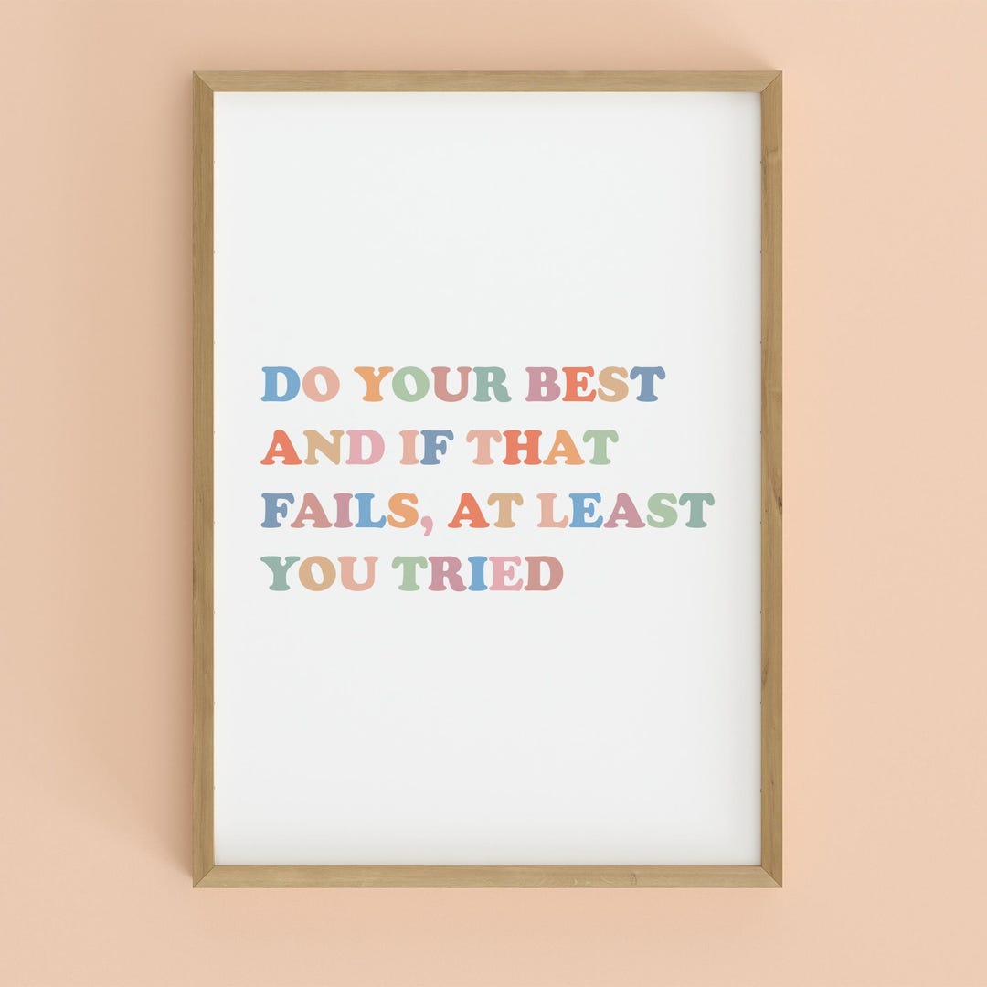 Do Your Best Classroom Poster, Children Daily Encouragement Poster ...