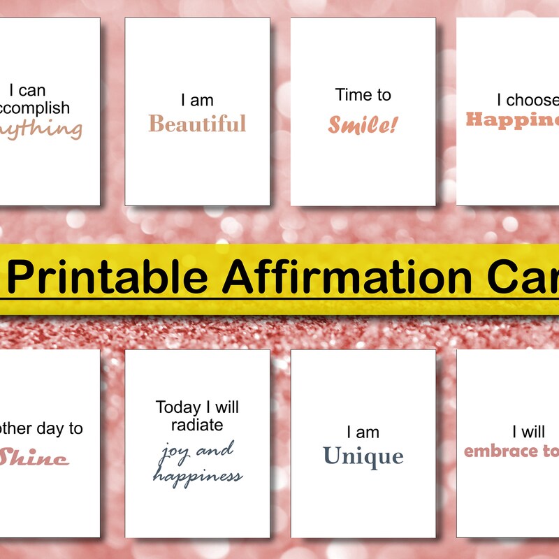 Affirmation Cards Printable - Etsy