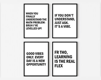 Classroom Slang Poster Bundle 4 Set Middle School Funny Slang Posters ...