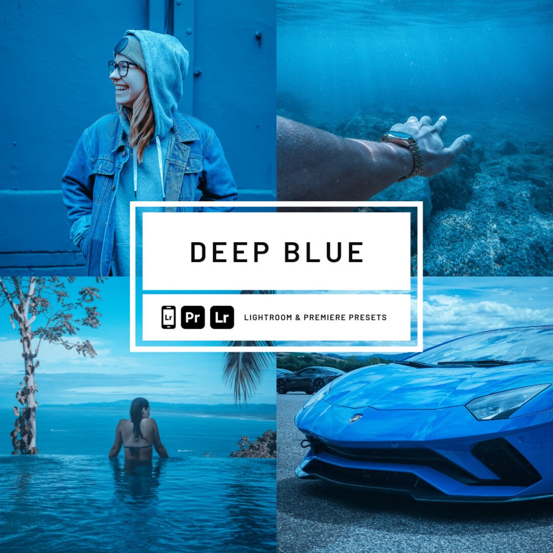 15 Lightroom Presets Deep Blue Effect | Blue Preset | Mobile & Desktop ...