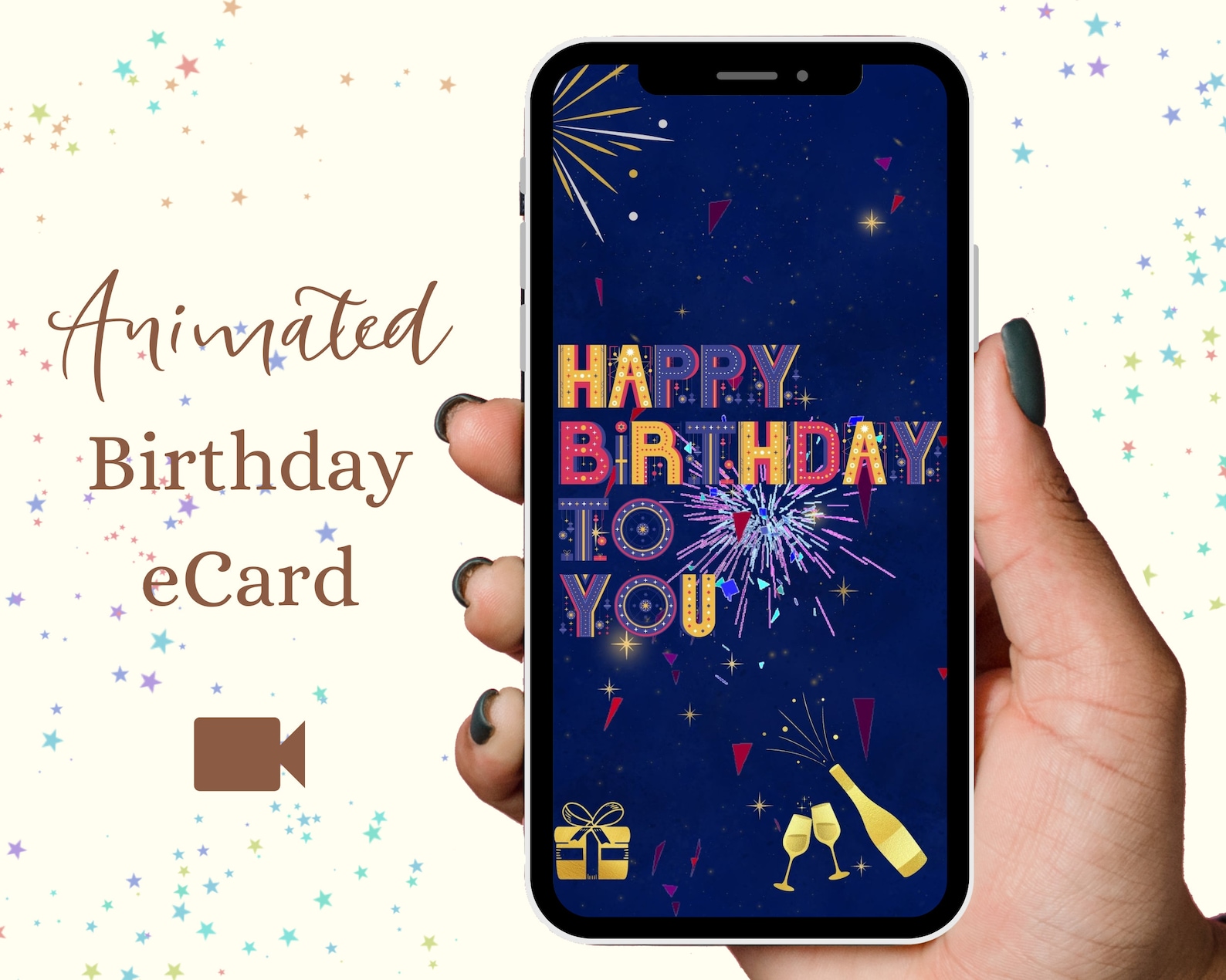 Digital Animated Birthday Card | Digital Video Birthday Ecard, Instant ...