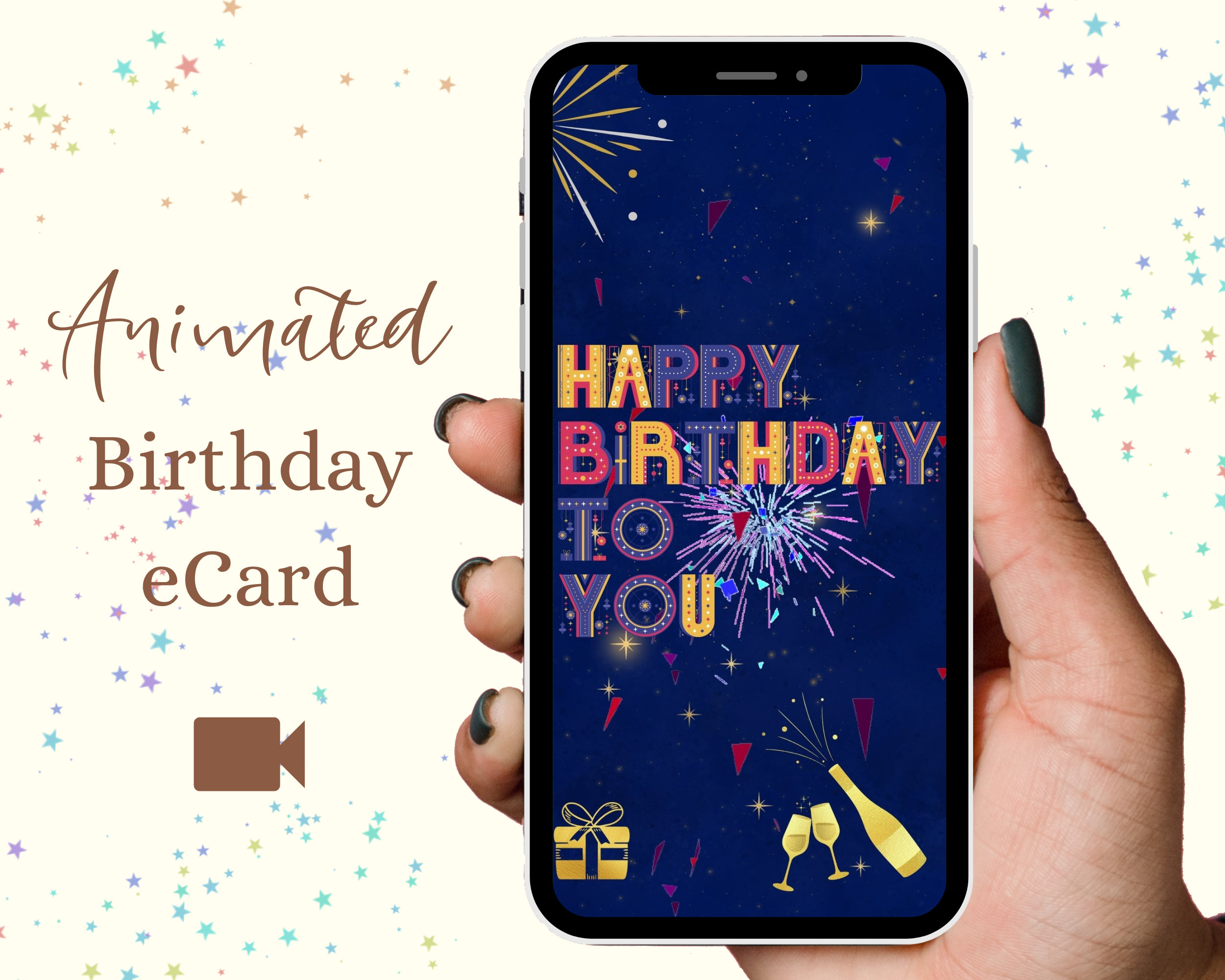 Digital Animated Birthday Card | Digital Video Birthday Ecard, Instant ...
