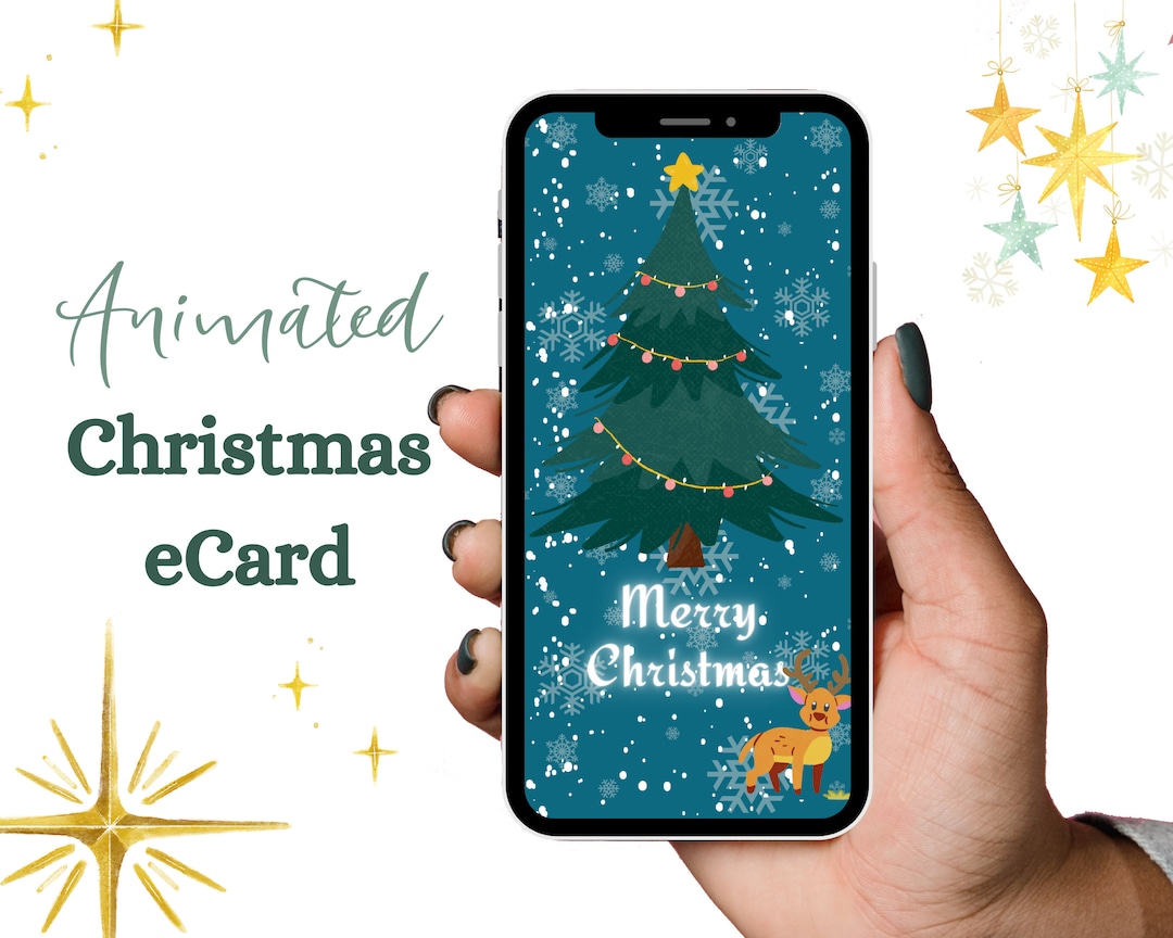 Animated Christmas Ecard | Digital Video Merry Christmas Card, Instant ...