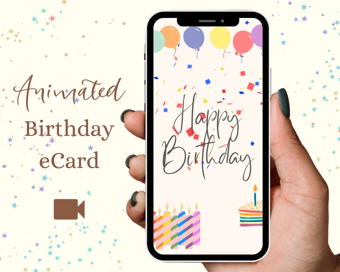 Rainbow Kids Animated Birthday Card | Digital Video Birthday Ecard ...