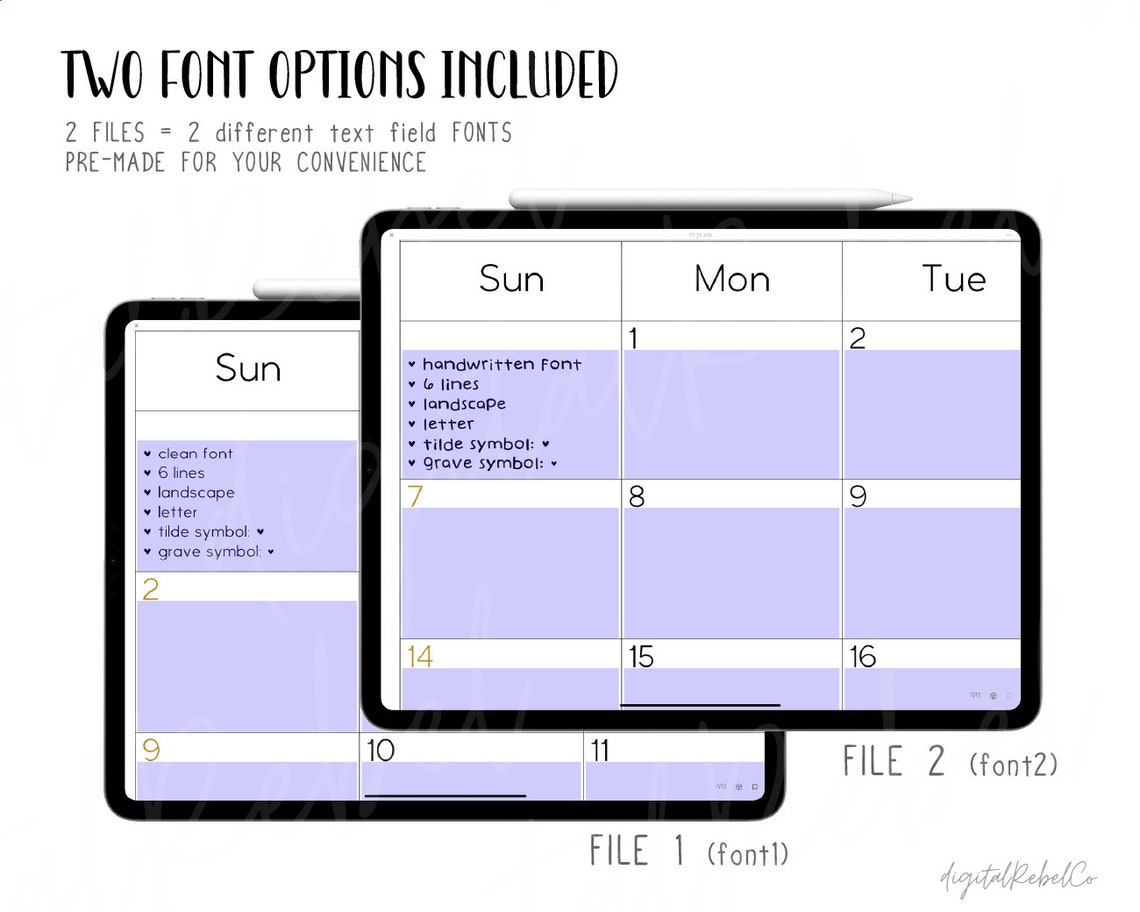 2023-2024 Editable Printable Calendars, Minimal Monthly Calendar Bundle ...