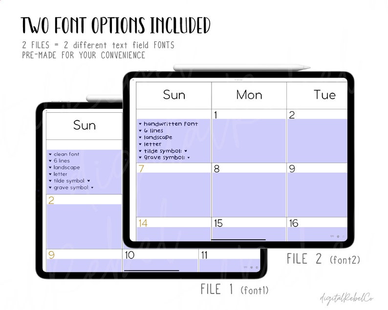 2023-2024 Editable Printable Calendars, Minimal Monthly Calendar Bundle ...