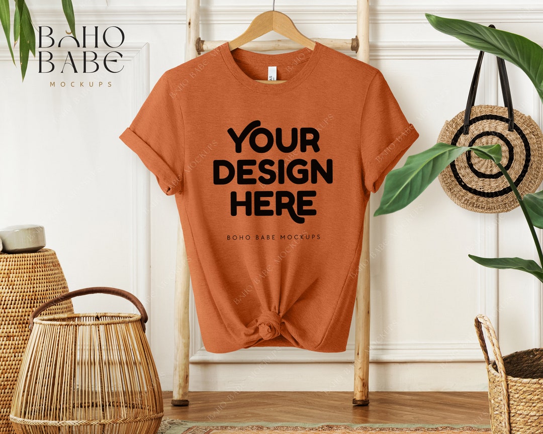 HEATHER AUTUMN Bella Canvas 3001 Mockup, 3001 CVC Heather Autumn Mock ...