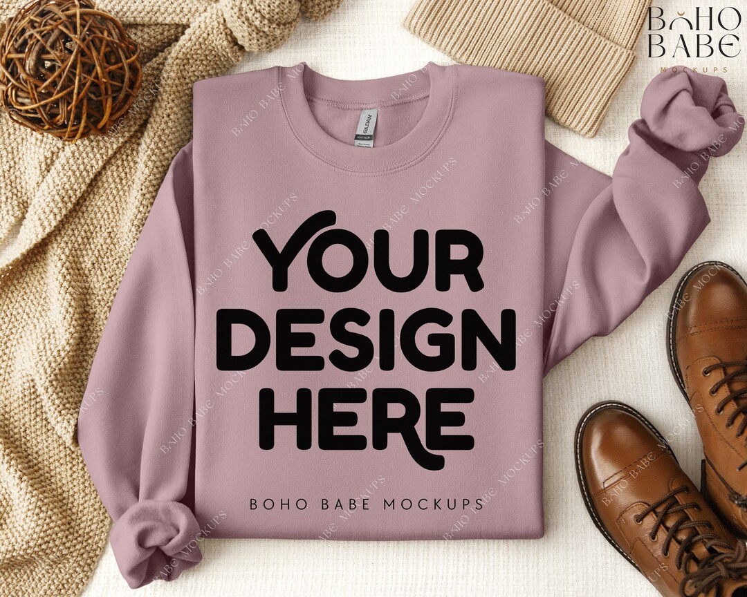 PARAGON Gildan 18000 Mockup | Gildan Sweatshirt Folded, G18000 Crewneck ...