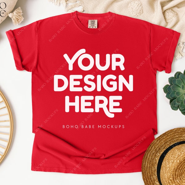 Comfort Colors Red T - Etsy