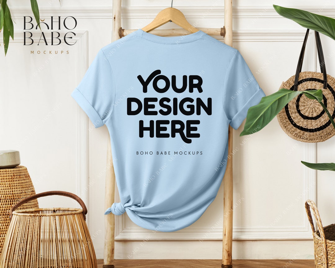 BABY BLUE Bella Canvas 3001 Back Mockup 3001 Baby Blue Back - Etsy