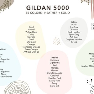Gildan 5000 Mockup Bundle | 56 Colors, Gildan 5000 Flat Lay Tshirt ...