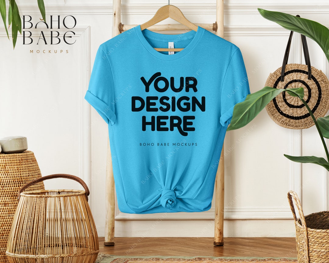 HEATHER AQUA Bella Canvas 3001 Mockup 3001 Cvc Heather Aqua - Etsy