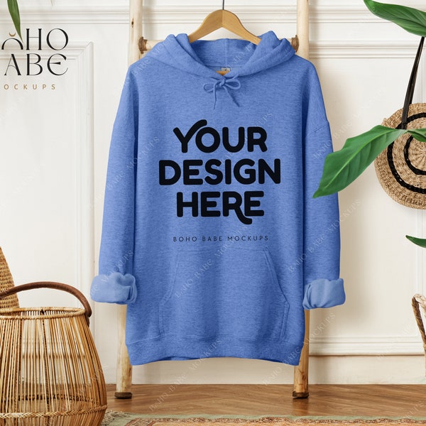 Heather Royal Hoodie - Etsy