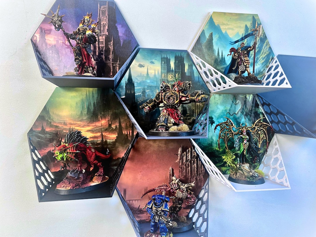 Large Stick on Display Shelf With Background. Ideal for Warhammer or ...