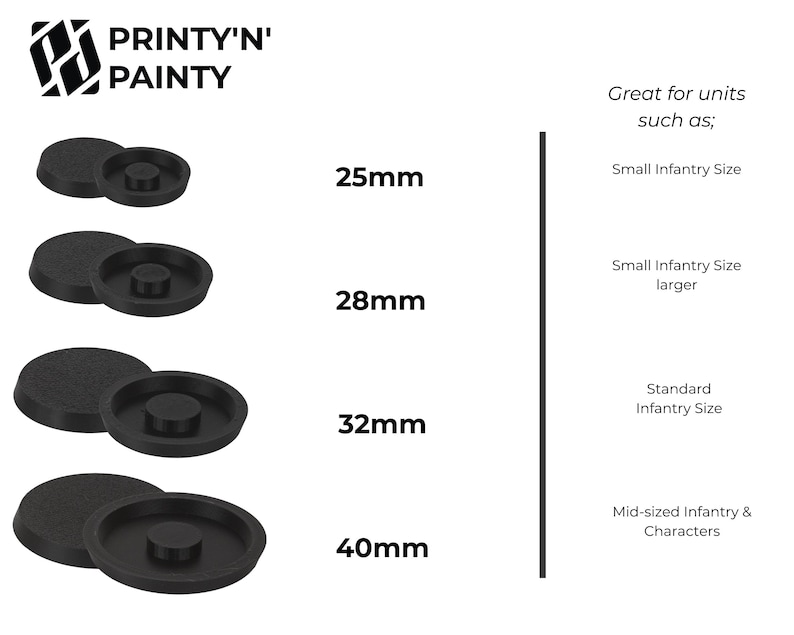 Magnetized Round Bases With N52 Magnets – Warhammer Compatible | Secure ...