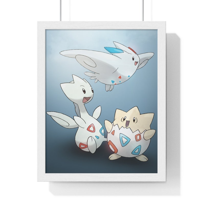 Togepi Evolution Pokemon Poster A4 Togepi Togetic - Etsy
