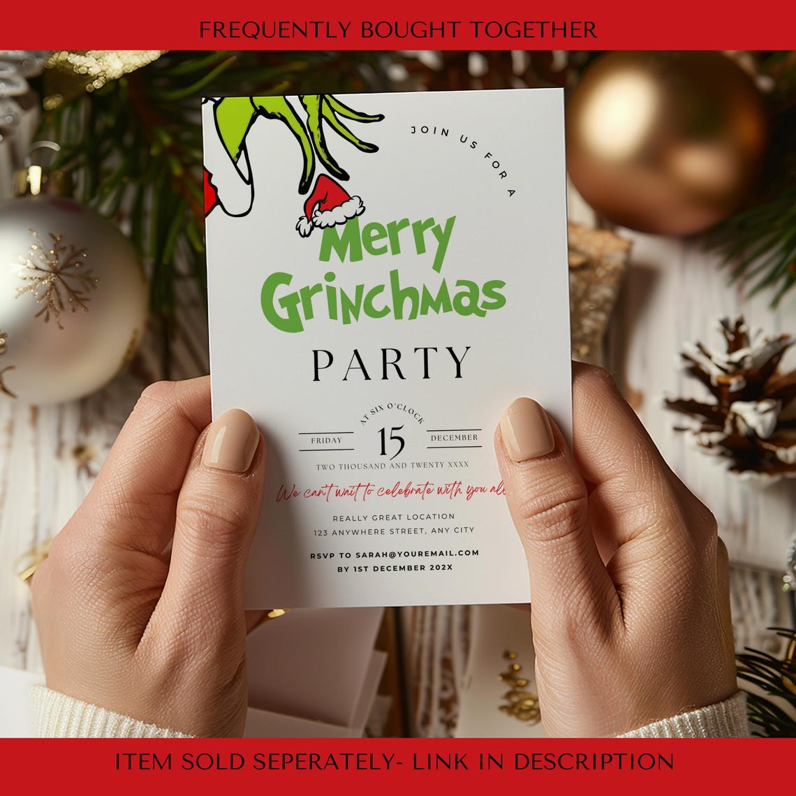 Editable Christmas Party Menu, Editable Party Menu, Printable Menu ...