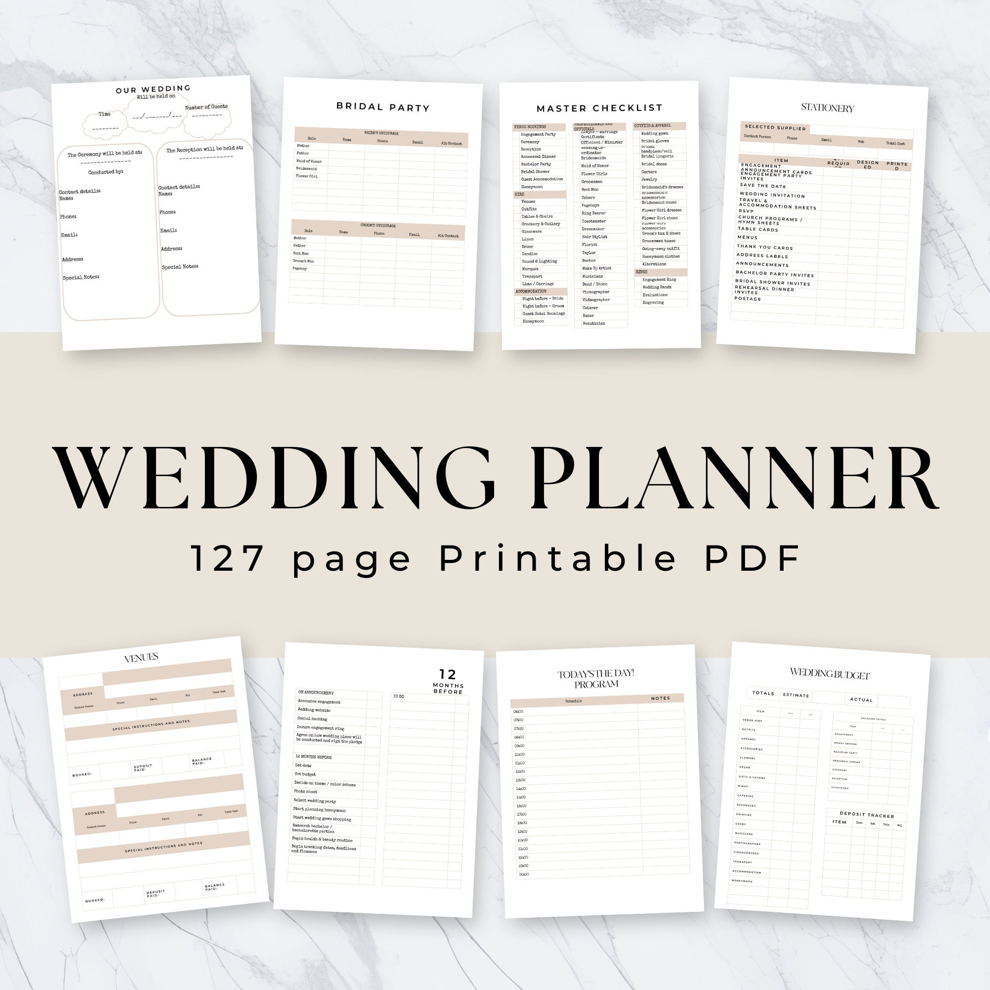 Wedding Planner Printable | Printable Wedding Planner Pages | Wedding ...