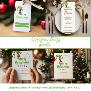 Editable Christmas Party Menu, Editable Party Menu, Printable Menu ...