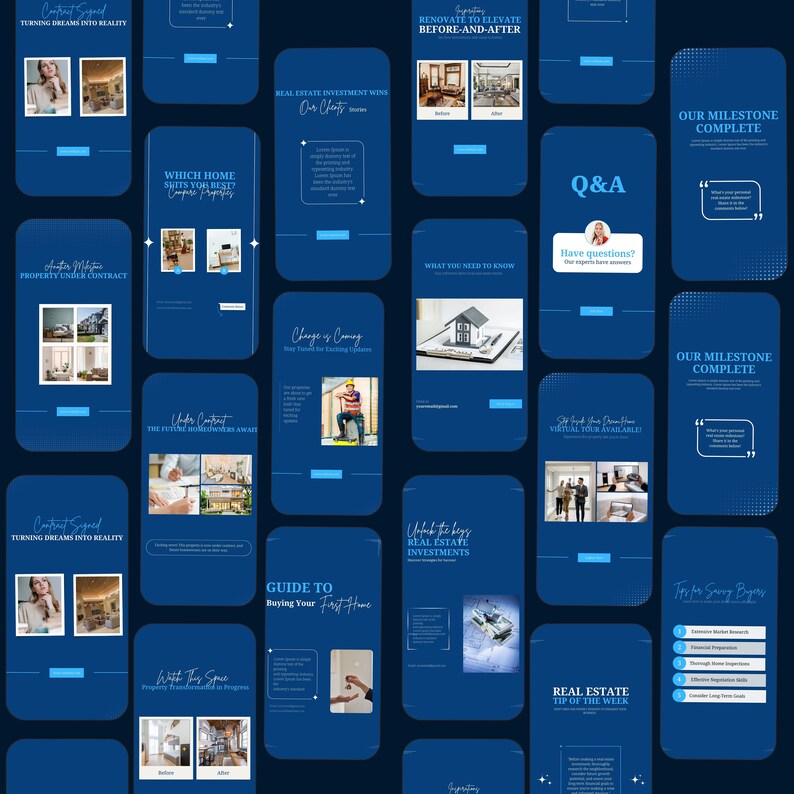 100+ Real Estate Instagram Post + Story Templates for Canva | Realtor ...