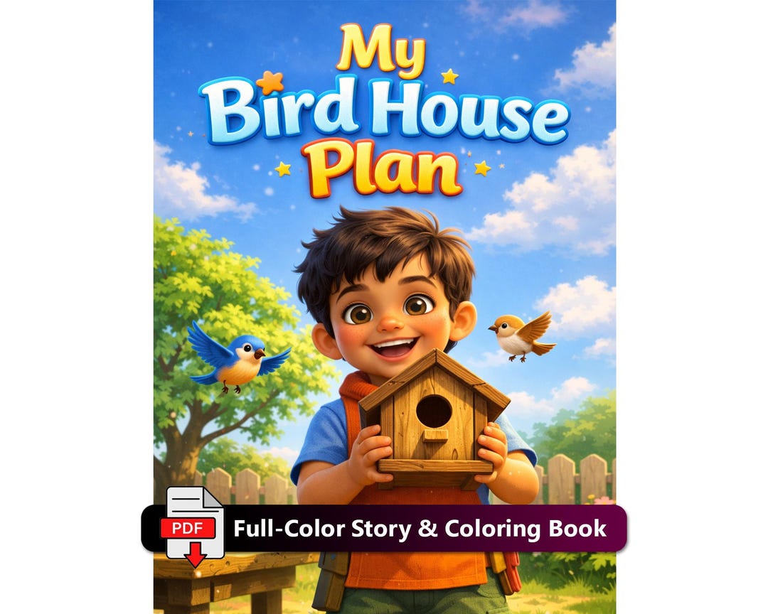Birdhouse Building Story | Read-aloud Picture Book + Coloring (ages 4-8 ...