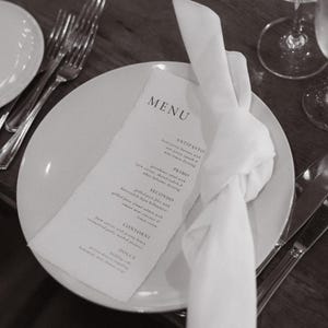 Italian Wedding Menu, Classic Timeless Wedding Menu, Editable Wedding ...