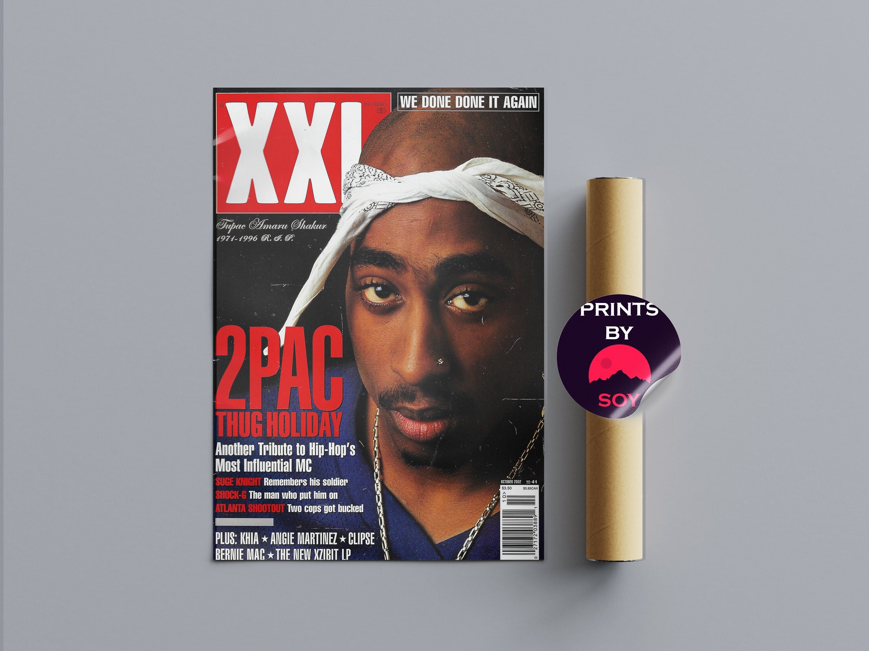 Tupac 2002 Poster | Rap Poster | Magazine Cover Poster | Artist Poster ...