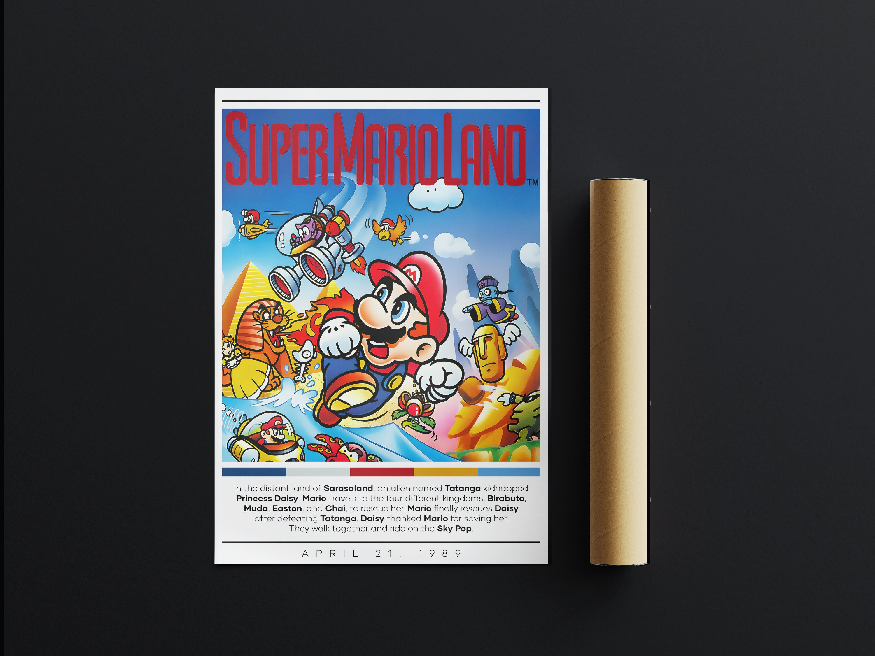 Super Mario Land 1989 Poster | Gaming Poster Designed & Sold By ...