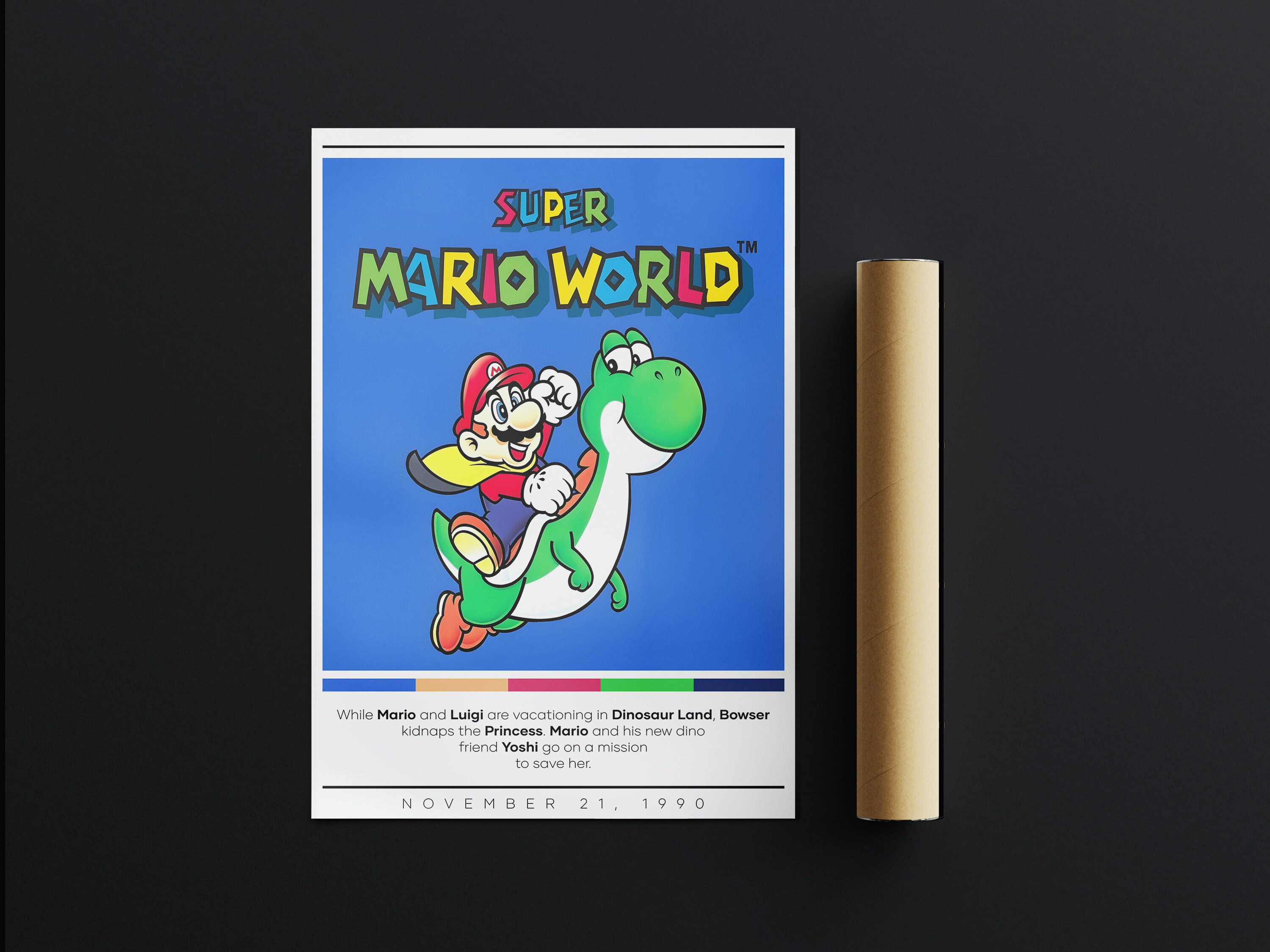 Super Mario World 1990 Poster | Gaming Poster sold by Ian Rogers | SKU ...