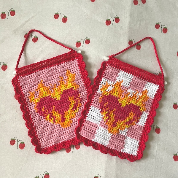 Heart Tapestry Pattern - Etsy