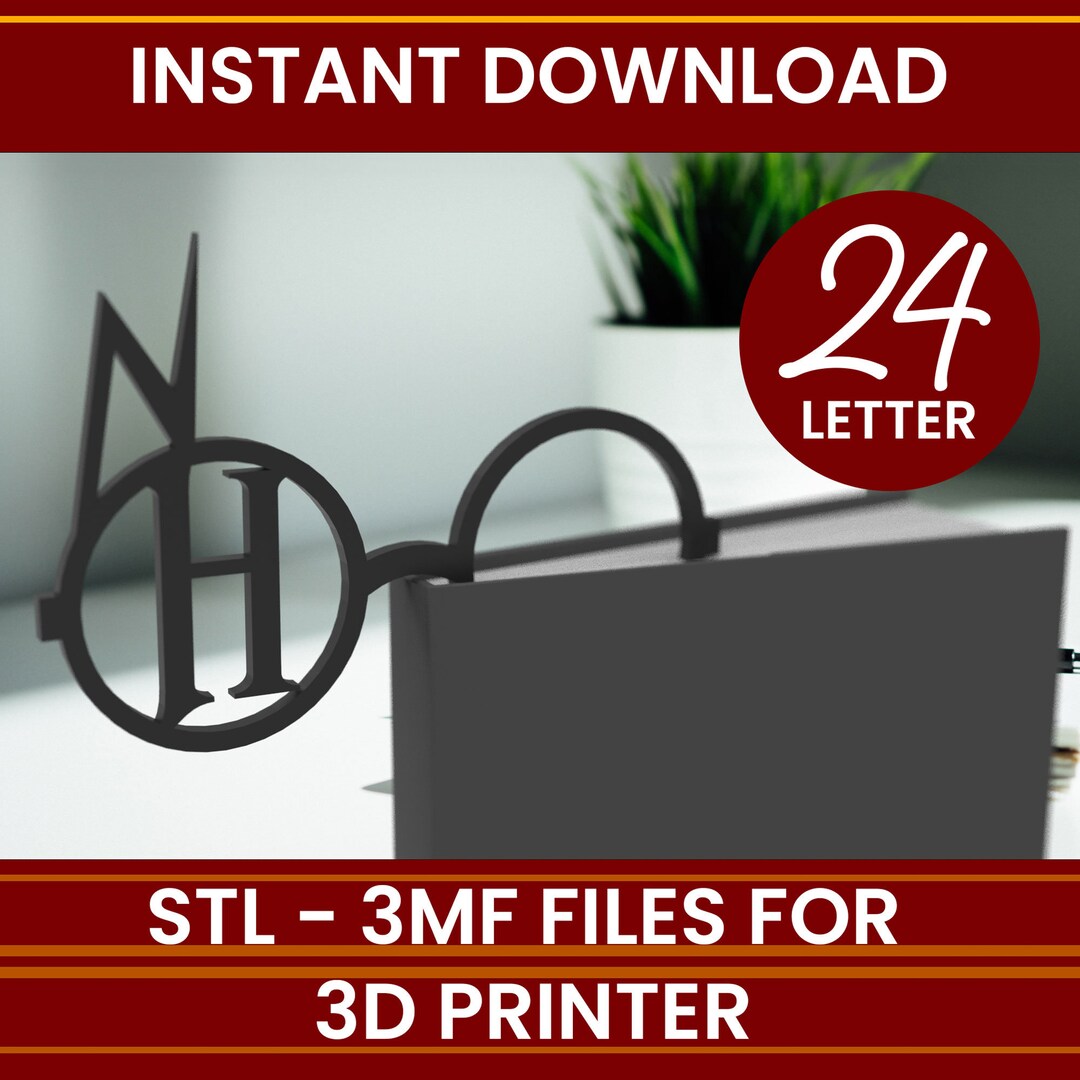 HP Themed Personalized Fancy 24 Letter 3D Bookmark Files STL-3MF for 3d ...