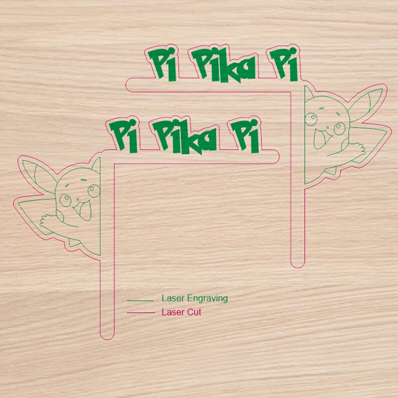 Pikachu Door Corner Decor Laser Cut File | Pokemon SVG (digital ...
