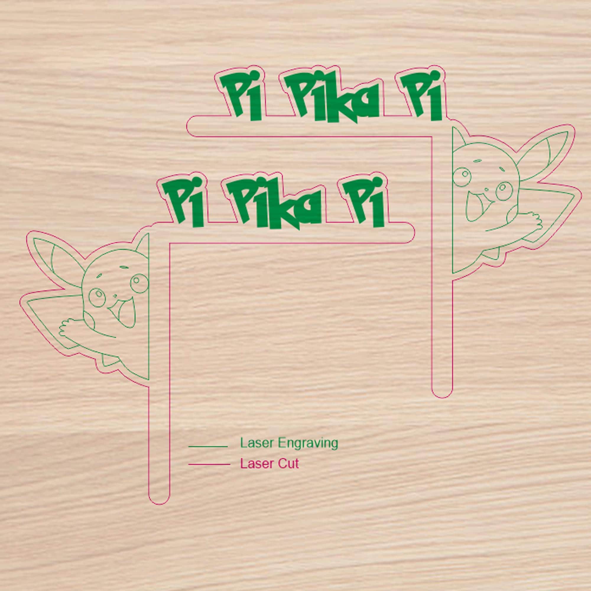 Pikachu Door Corner Decor Laser Cut File | Pokemon SVG (digital ...