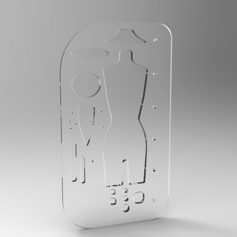 Fashion Design Template Ruler: Human Body Drawing (DXF Laser Cut Files ...