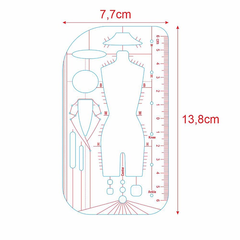Human Body Drawing Template Ruler Fashion Design Style for Clothing ...