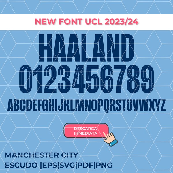 Manchester City Font - Etsy