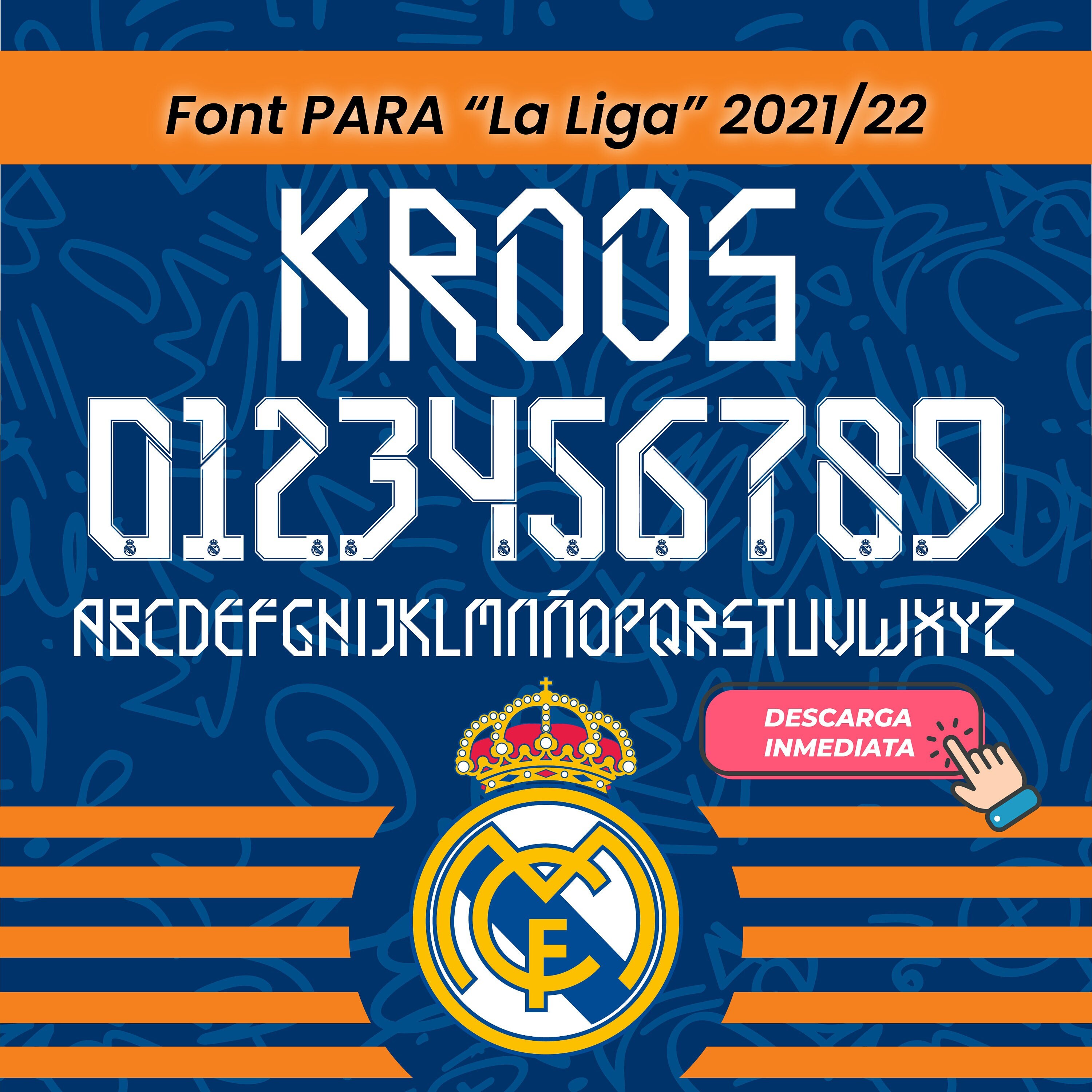 Font Vector Jersey Real Madrid 2021/22 Soccer Shirt Font - Etsy