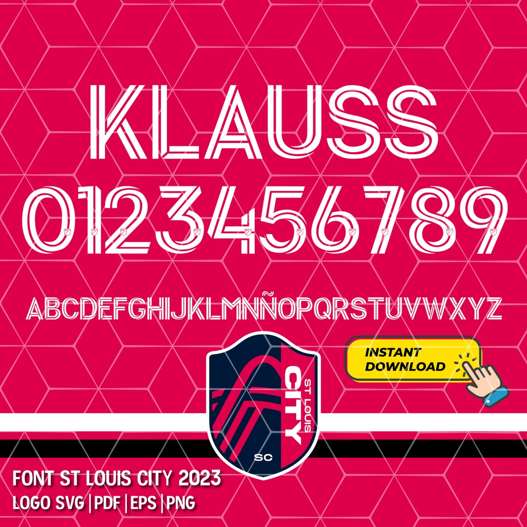 St Louis City MLS Jersey Font Vector Pack Shield Svg Eps Pdf PNG ...
